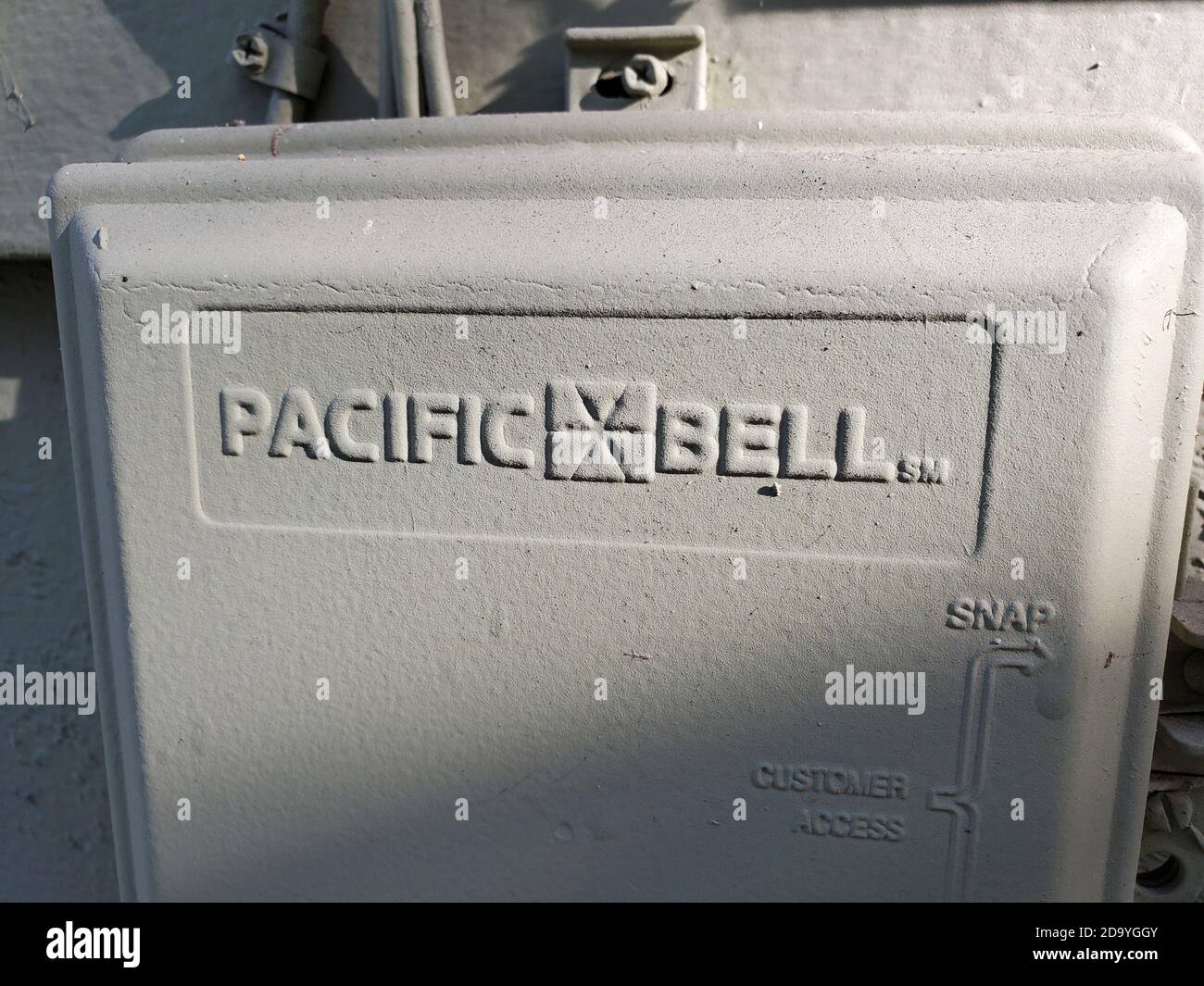 Telephone junction box with logo for Pacific Bell, Lafayette ...