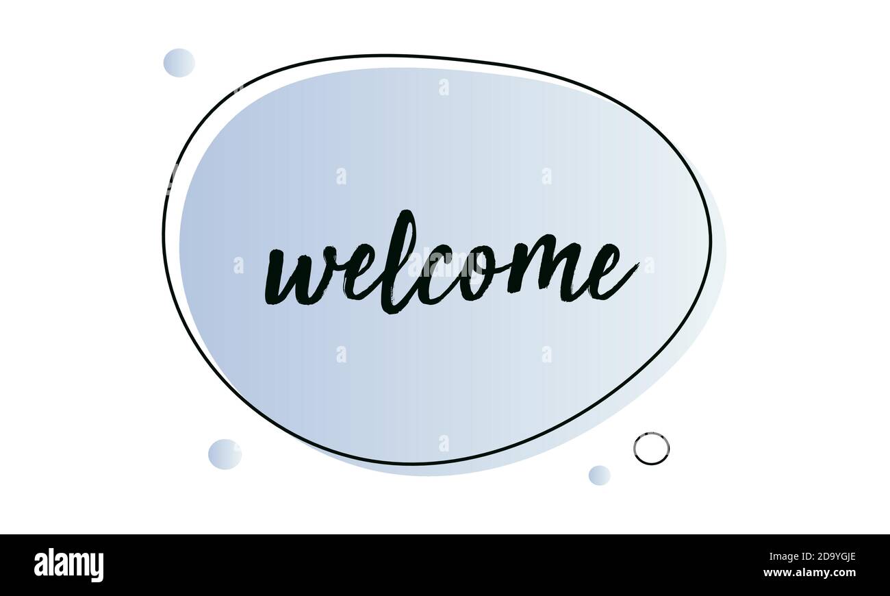 Welcome lettering text. Modern calligraphy style illustration Stock ...