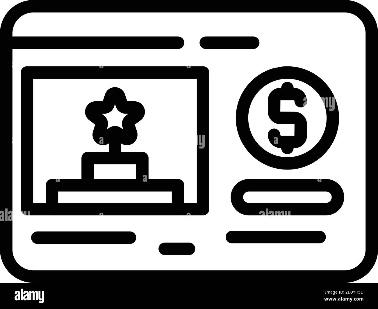 Auction offer icon. Outline auction offer vector icon for web design ...