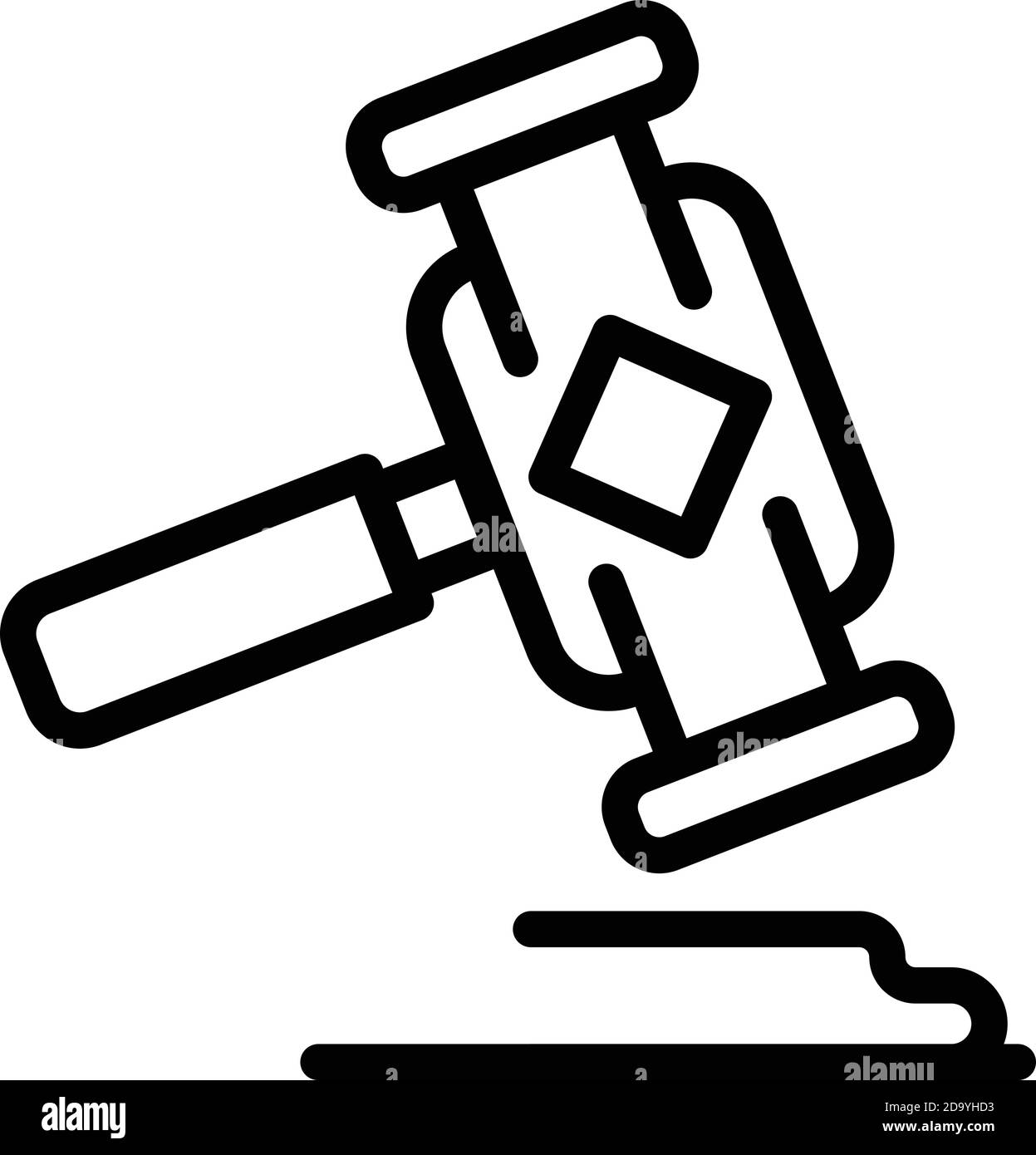 Tender hammer icon. Outline tender hammer vector icon for web design ...