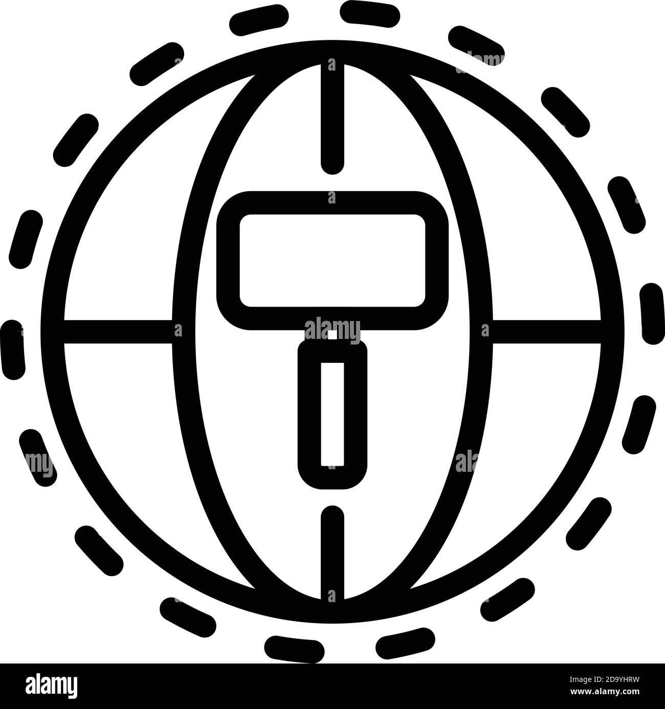 Global auction icon. Outline global auction vector icon for web design ...