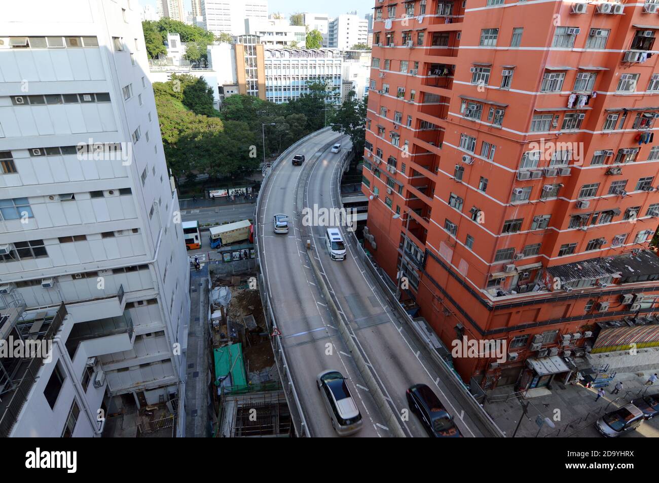 Gascoigne Road Flyover, part of West Kowloon Corridor, at Nathan Road ...