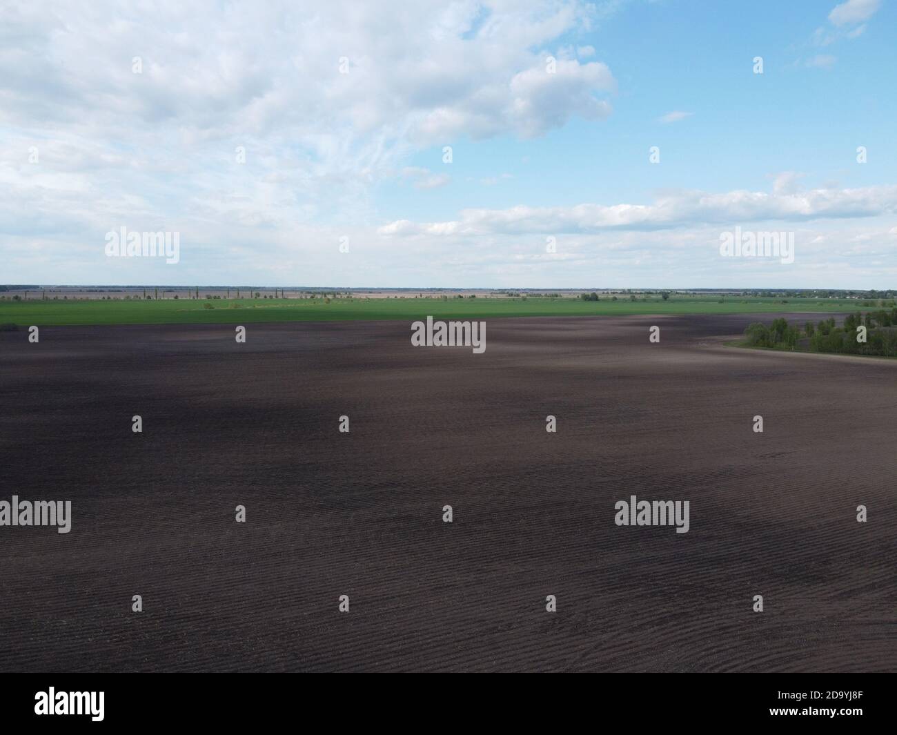 Plowed field top view hi-res stock photography and images - Alamy