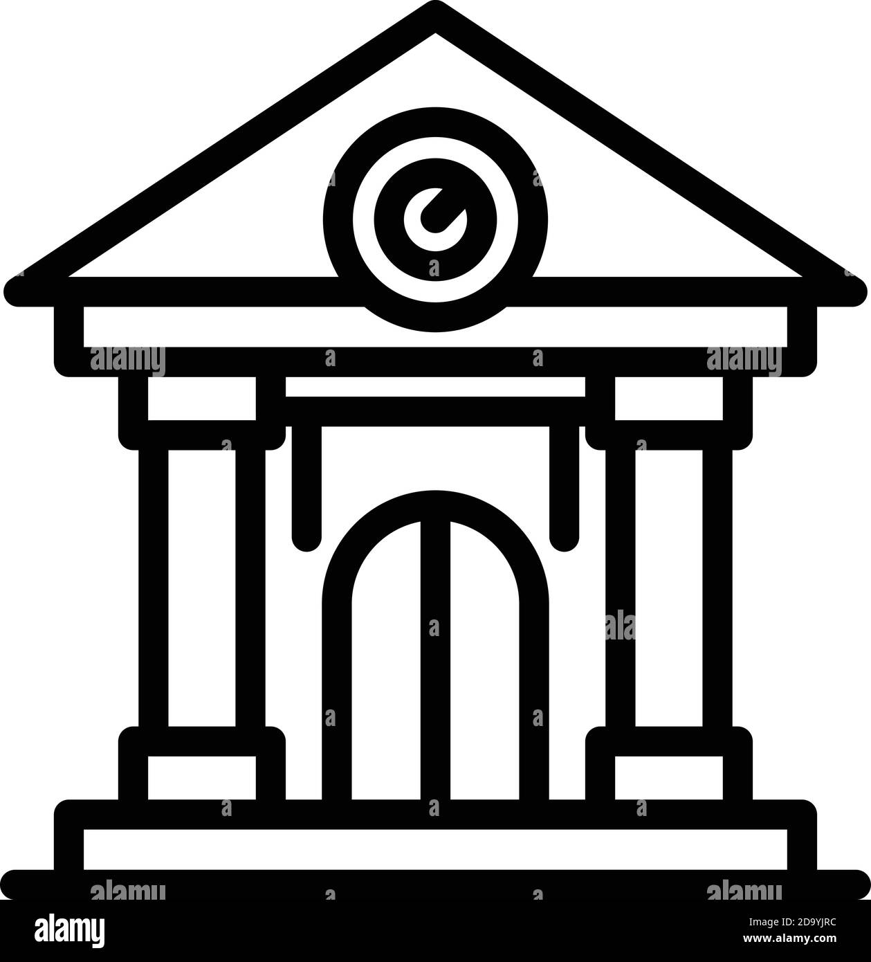 Auction building house icon. Outline auction building house vector icon ...