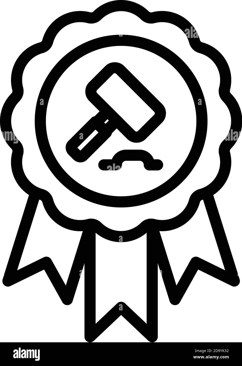 Auction emblem icon. Outline auction emblem vector icon for web design ...