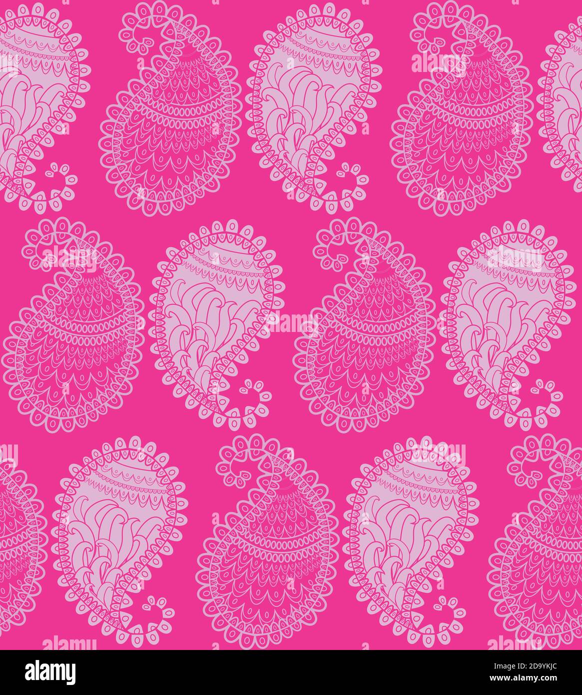 Seamless pattern of beautiful paisley cucumbers Turkish, Indian ...