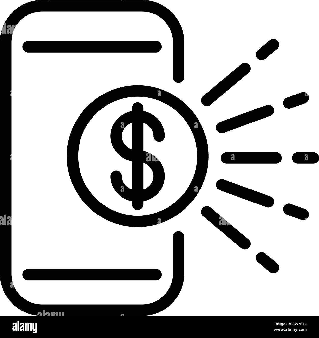 Digital payment icon. Outline digital payment vector icon for web ...