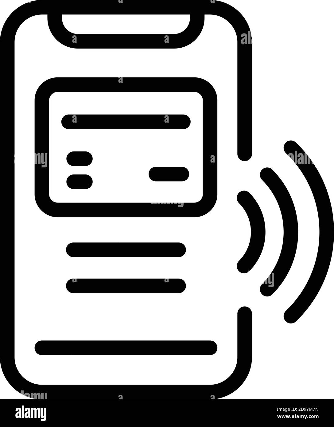 Pay by phone icon. Outline pay by phone vector icon for web design ...