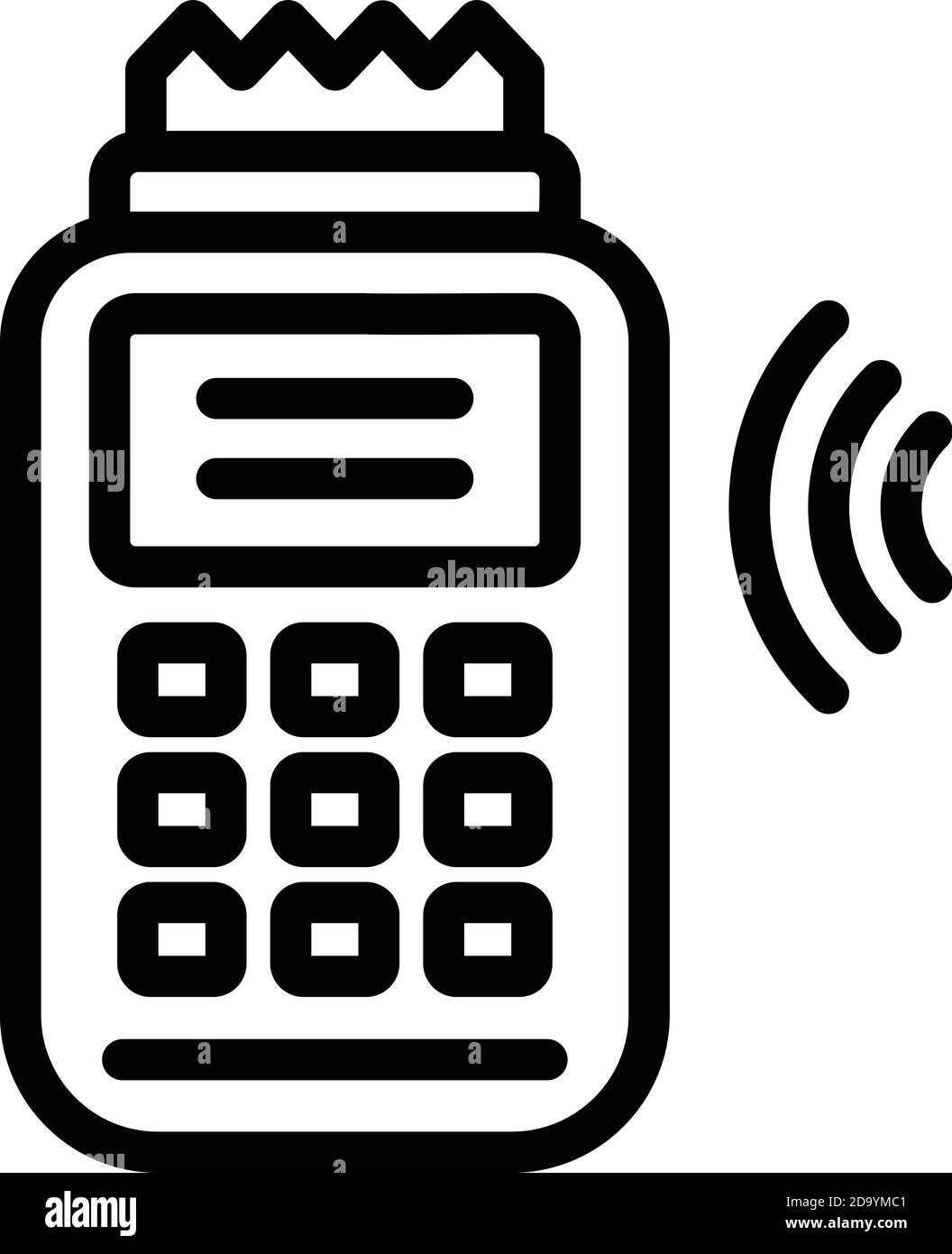 Wireless payment icon. Outline wireless payment vector icon for web ...