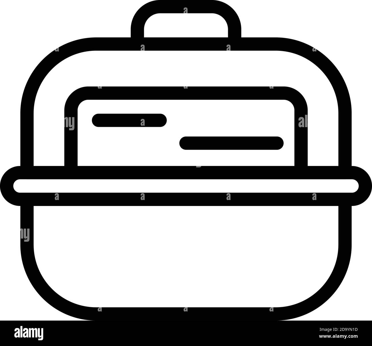 Lunch box icon. Outline lunch box vector icon for web design isolated ...