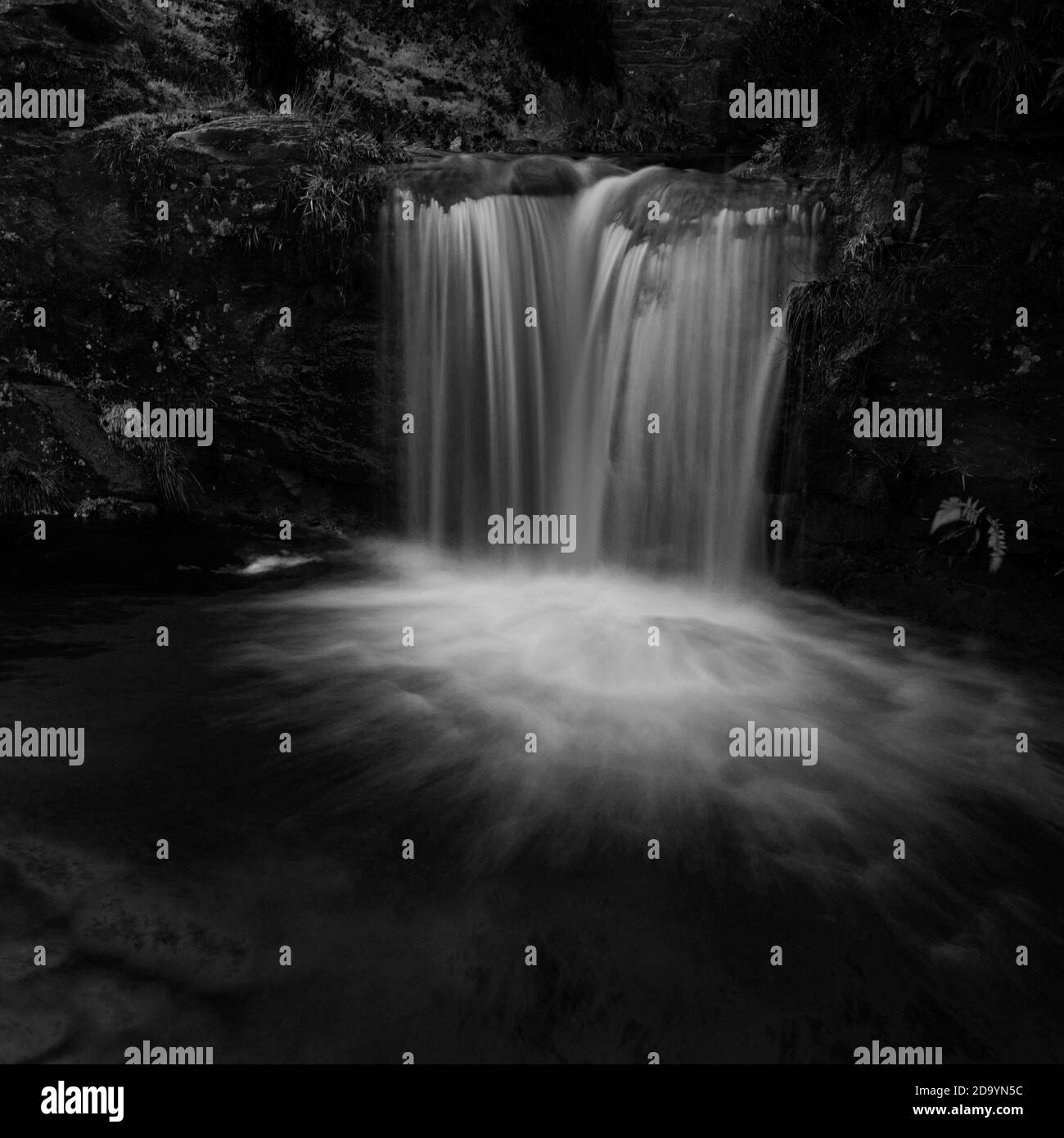 The waterfalls of the River Dane at Three Shires Head, the Peak ...