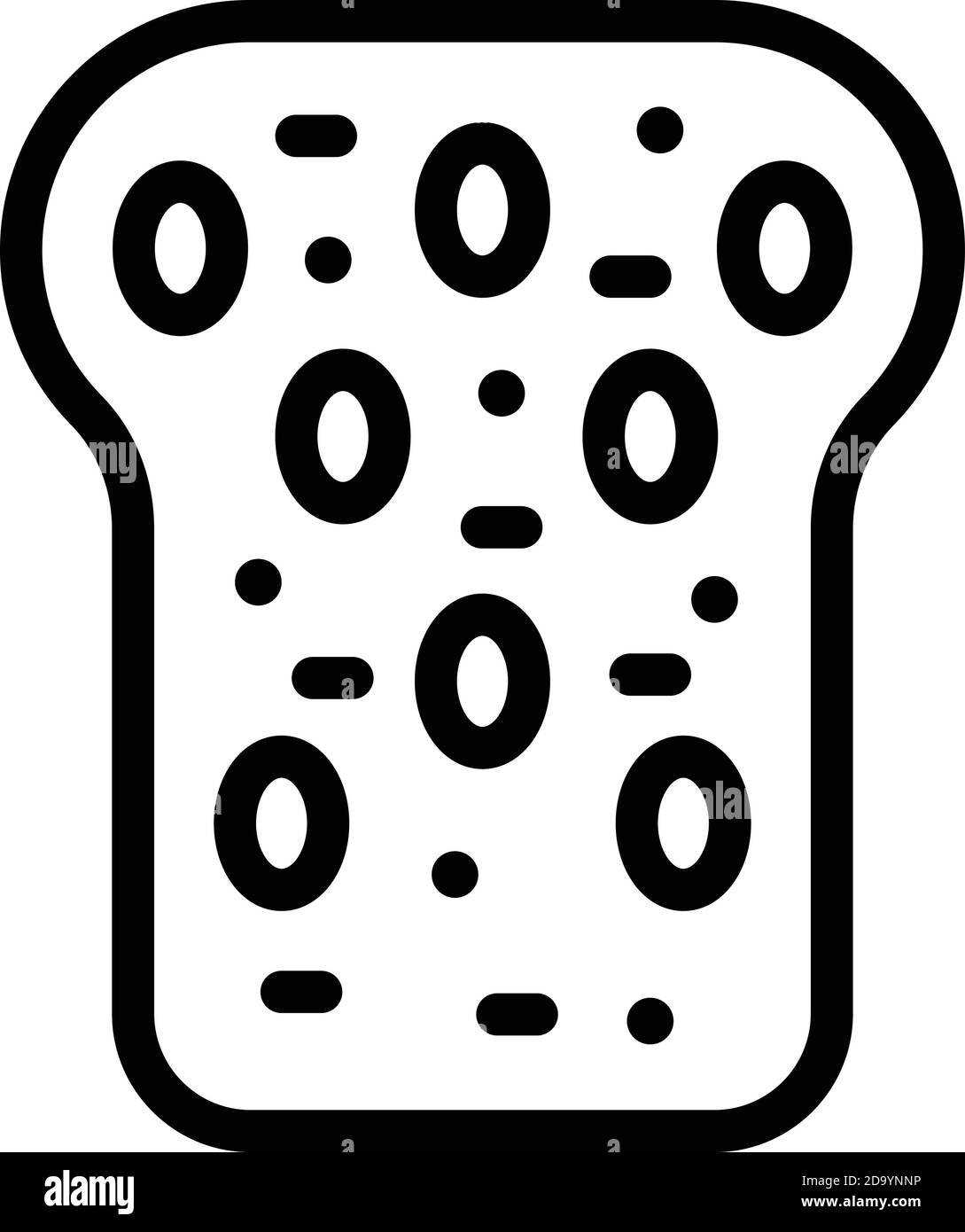 Grain bread icon. Outline grain bread vector icon for web design ...