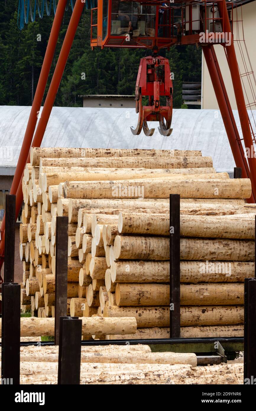 woodworking industry in Alps, Italy Stock Photo - Alamy