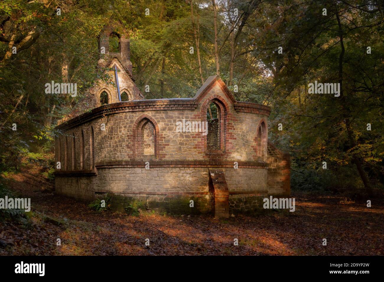The derelict former Victorian school at Bedham, near Petworth Stock ...