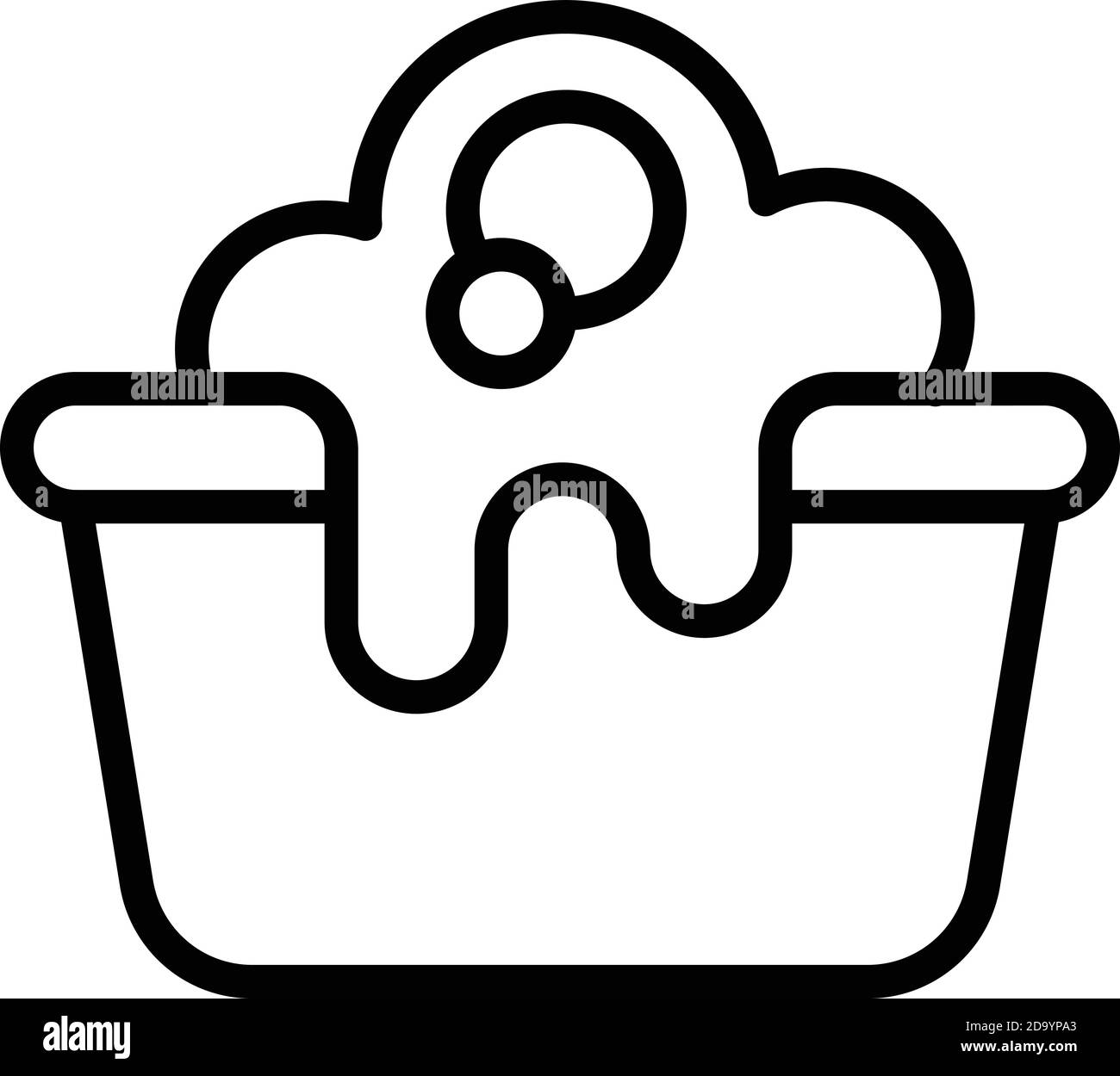 Washing clothes icon. Outline washing clothes vector icon for web ...
