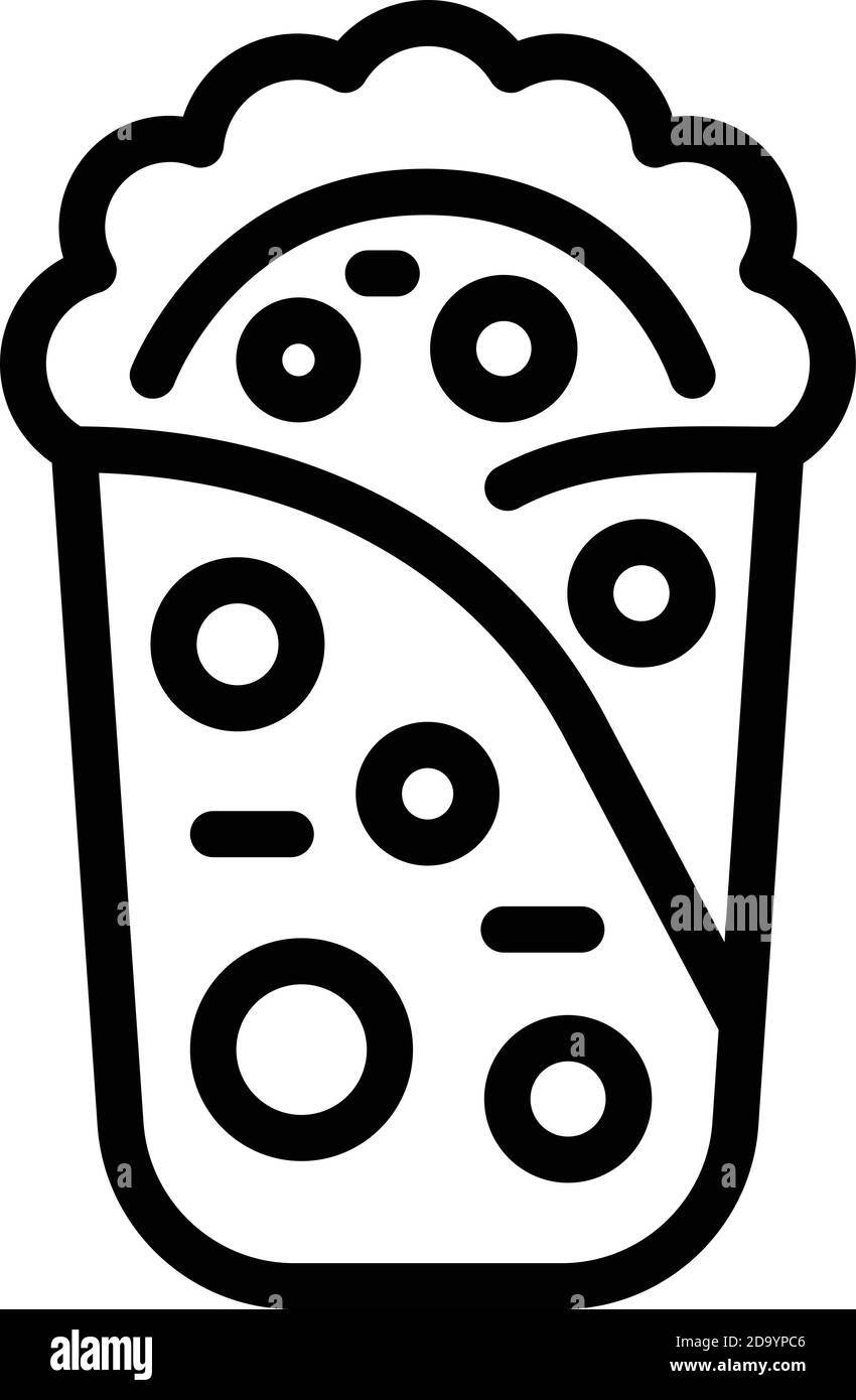 Healthy kebab icon. Outline healthy kebab vector icon for web design ...