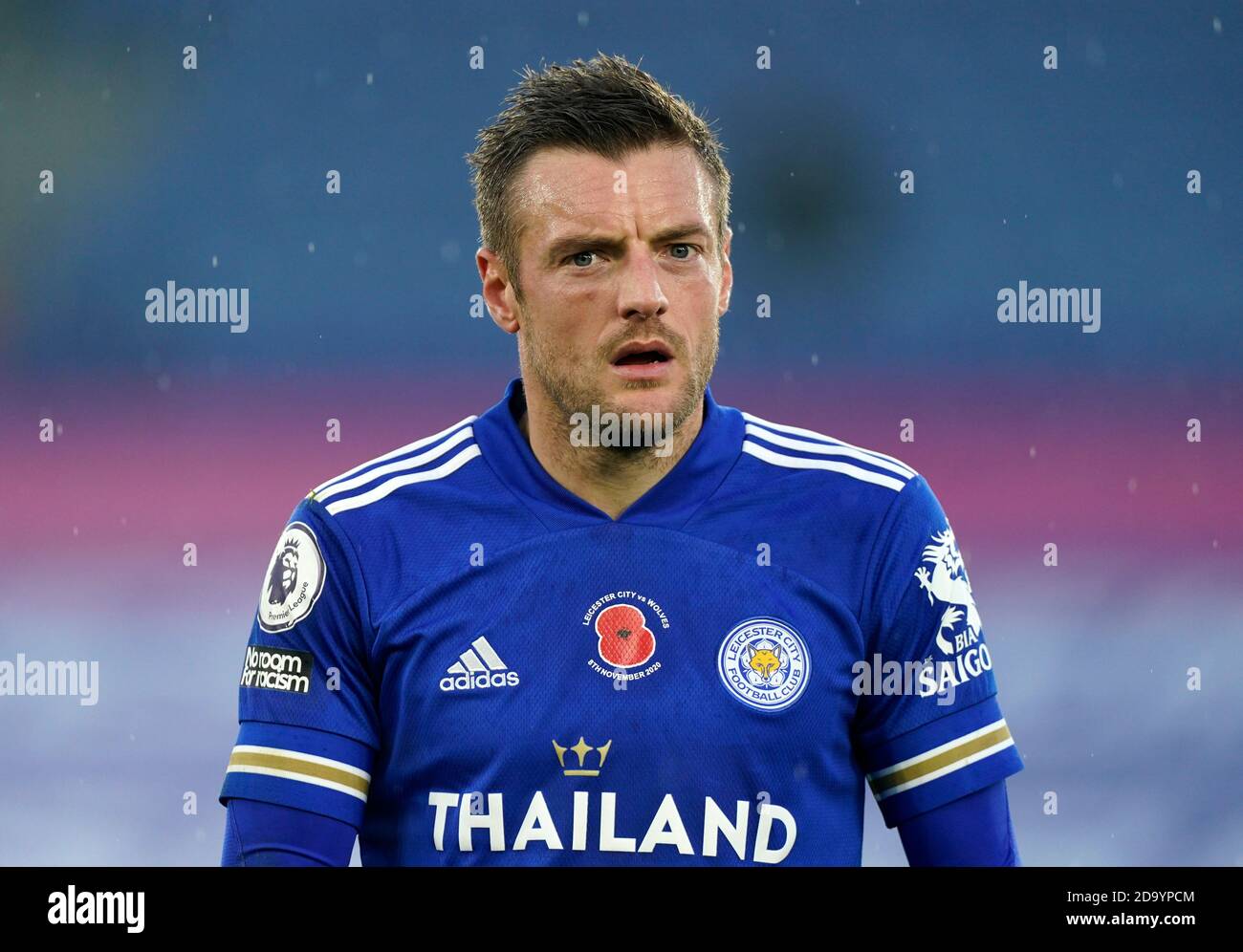 Leicester City's Jamie Vardy during the Premier League match at the ...