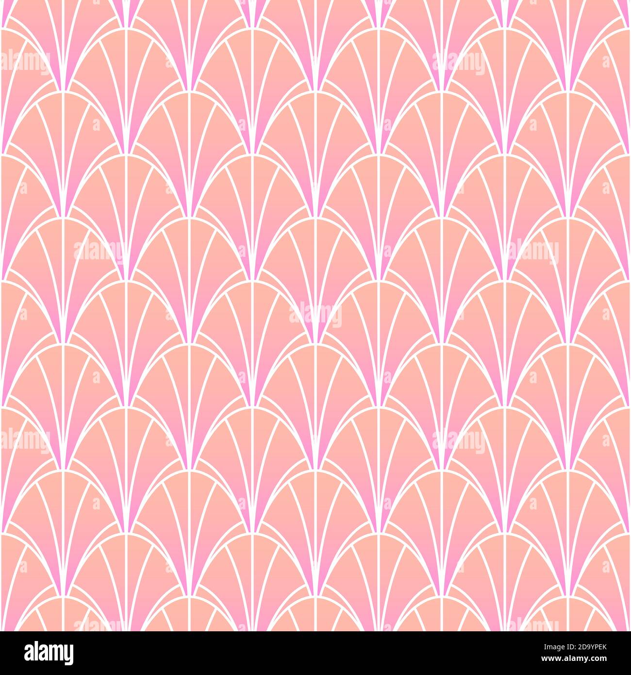 Elegant seamless pattern in art deco style. Background with shells for ...