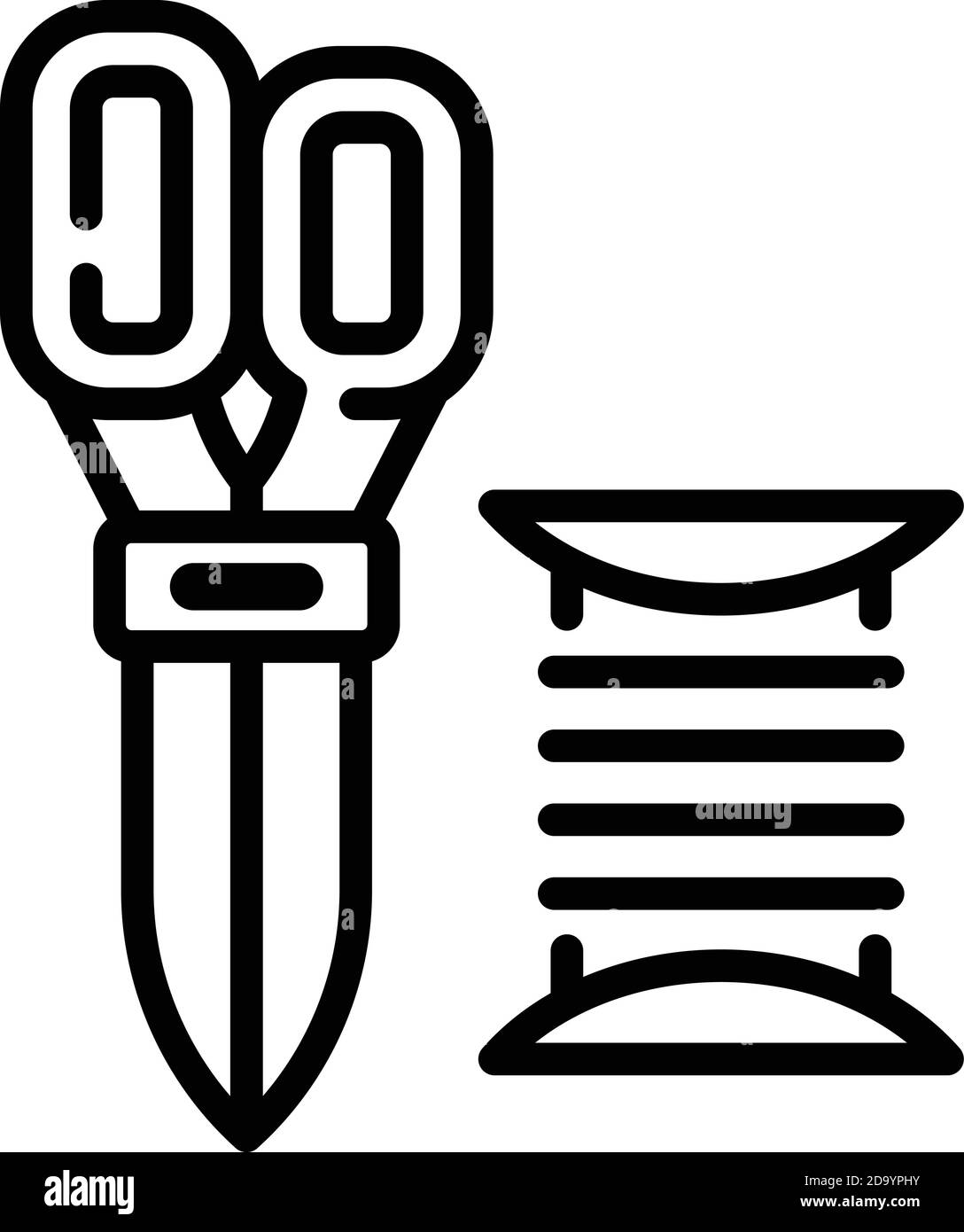 Sewing tools icon. Outline sewing tools vector icon for web design ...