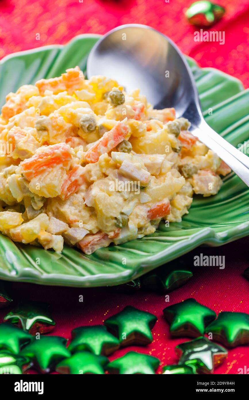 Traditional Czech Christmas potato salad Stock Photo - Alamy