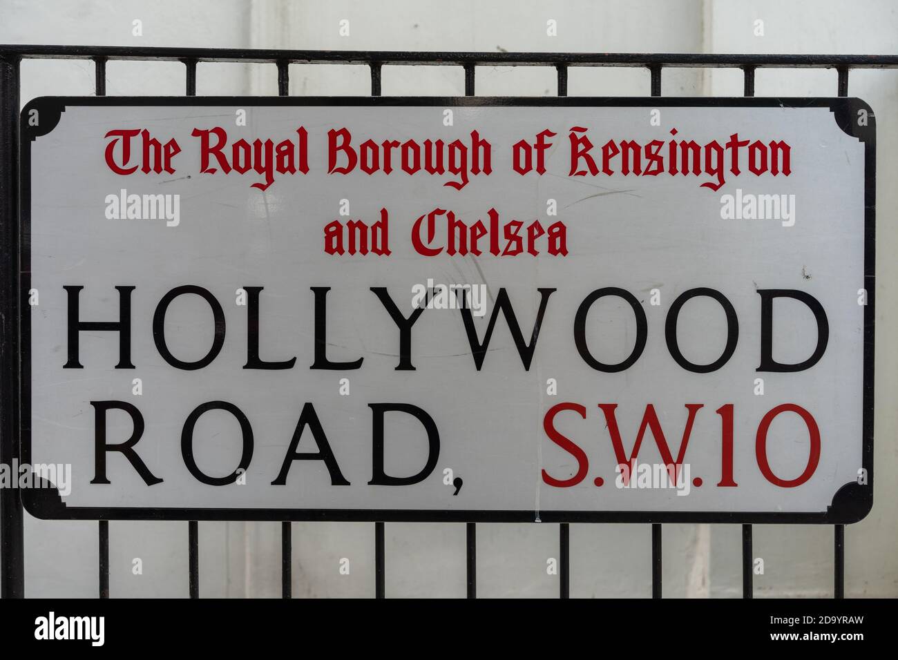 Royal borough of kensington and chelsea street sign hi-res stock ...