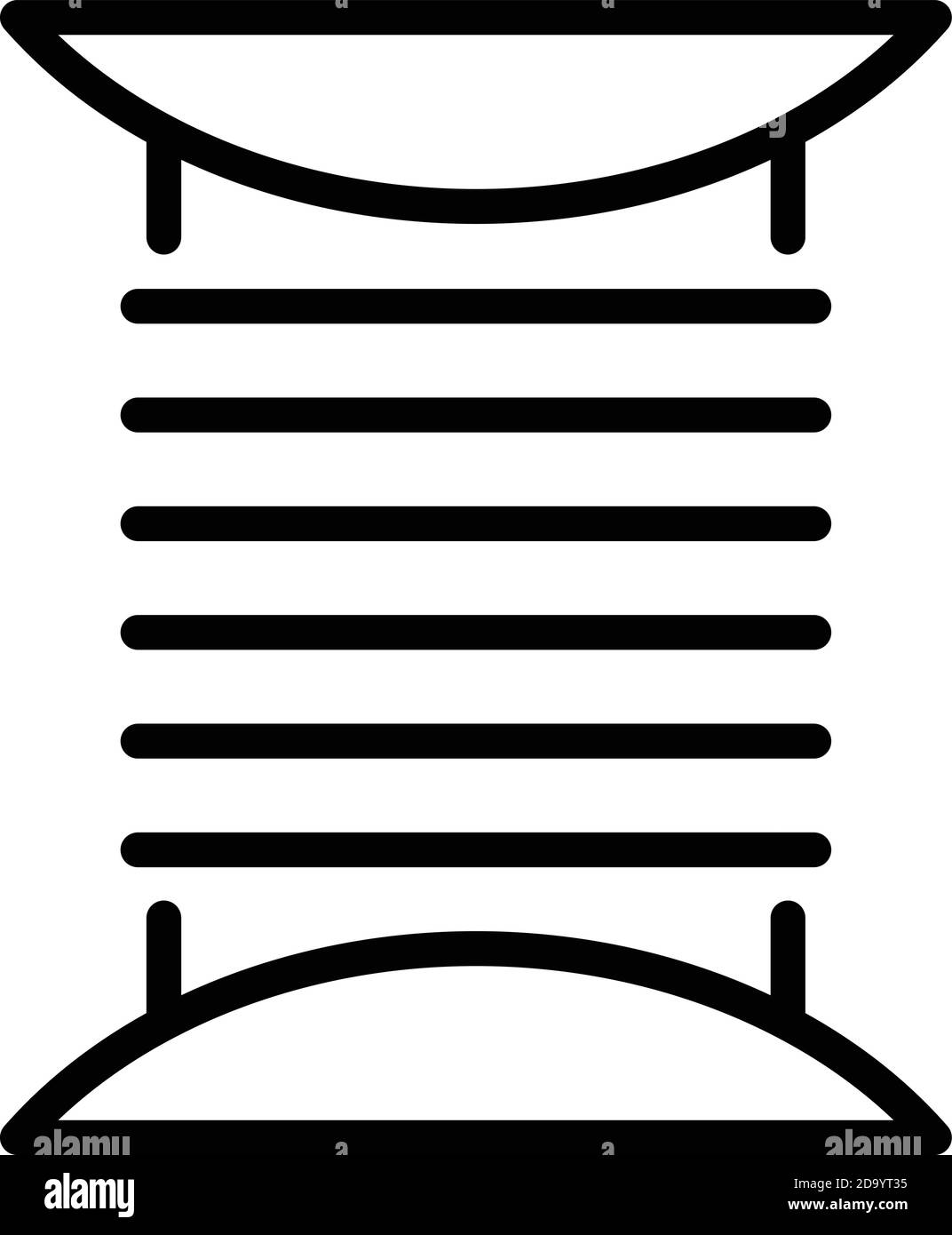 Sew thread icon. Outline sew thread vector icon for web design isolated ...