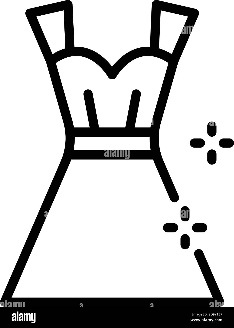 Clear dress icon. Outline clear dress vector icon for web design ...