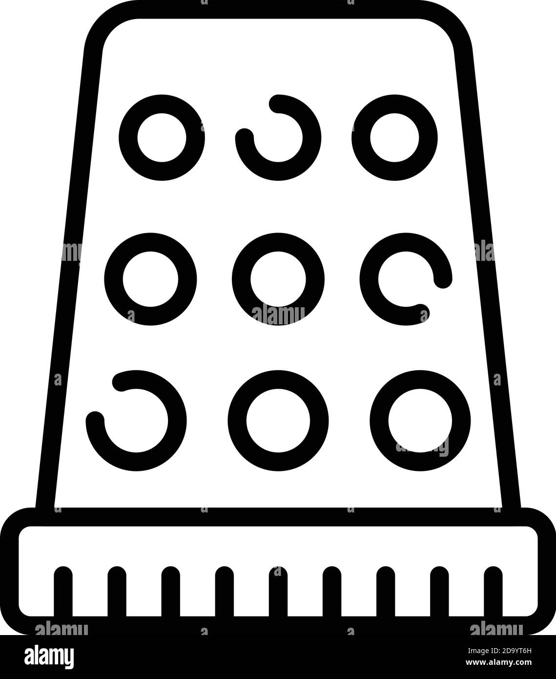 Sew thimble icon. Outline sew thimble vector icon for web design ...