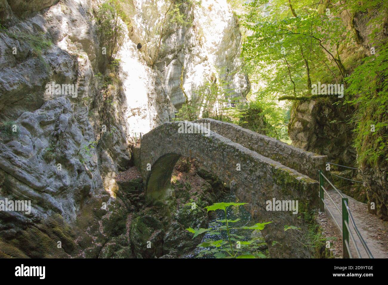 Beautiful old stone bridge at the Gorge de l'Areuse Stock Photo - Alamy