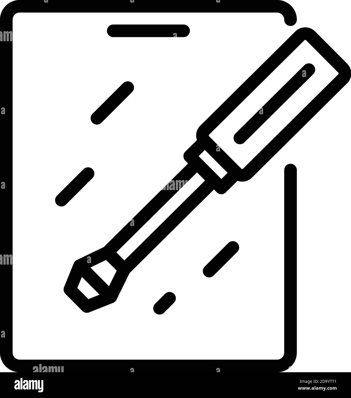 Repair tablet icon. Outline repair tablet vector icon for web design ...