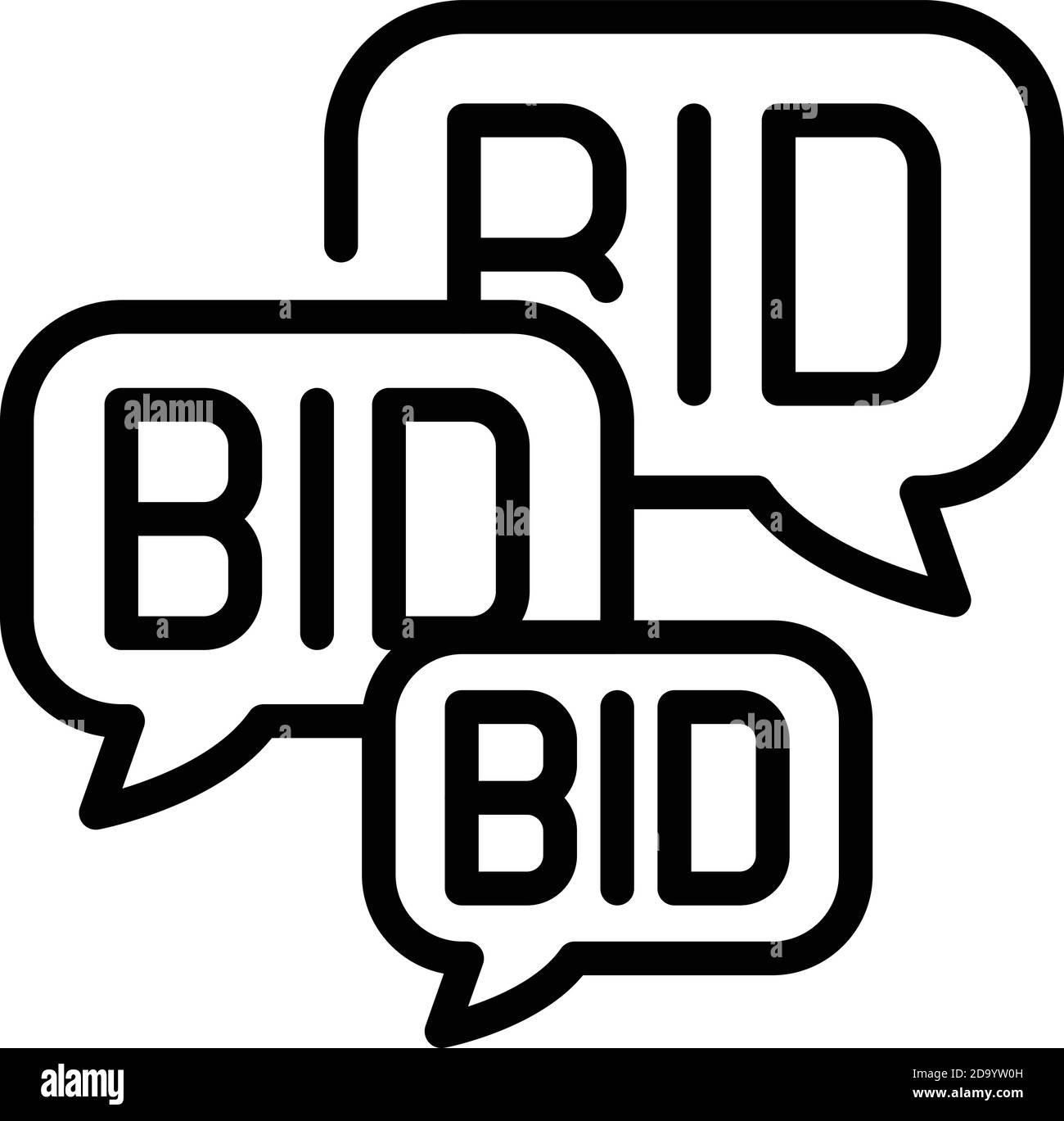 Auction bidding card Stock Vector Images - Alamy