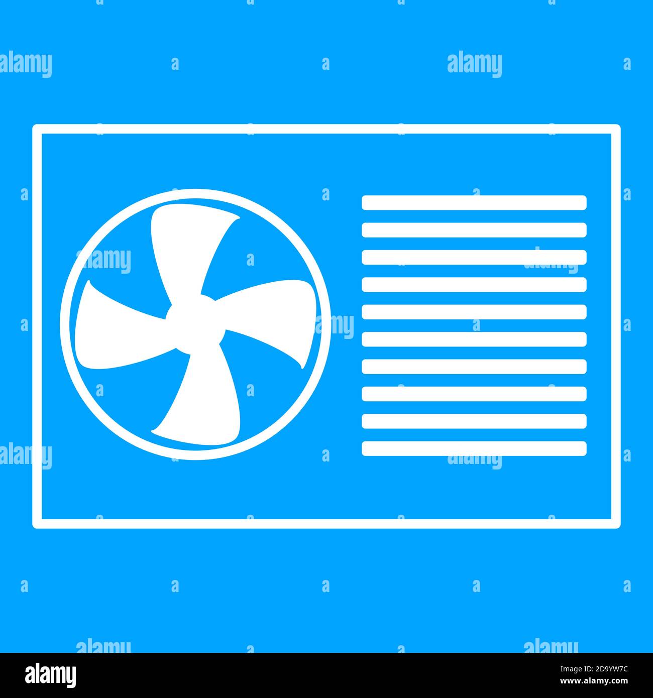 Air conditioner unit on a blue background Stock Vector Image & Art - Alamy