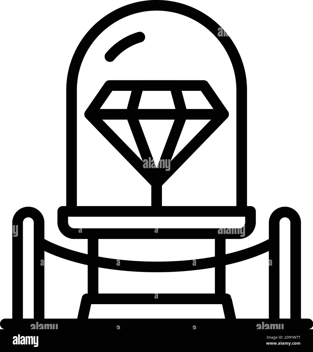 Diamond auction icon. Outline diamond auction vector icon for web ...