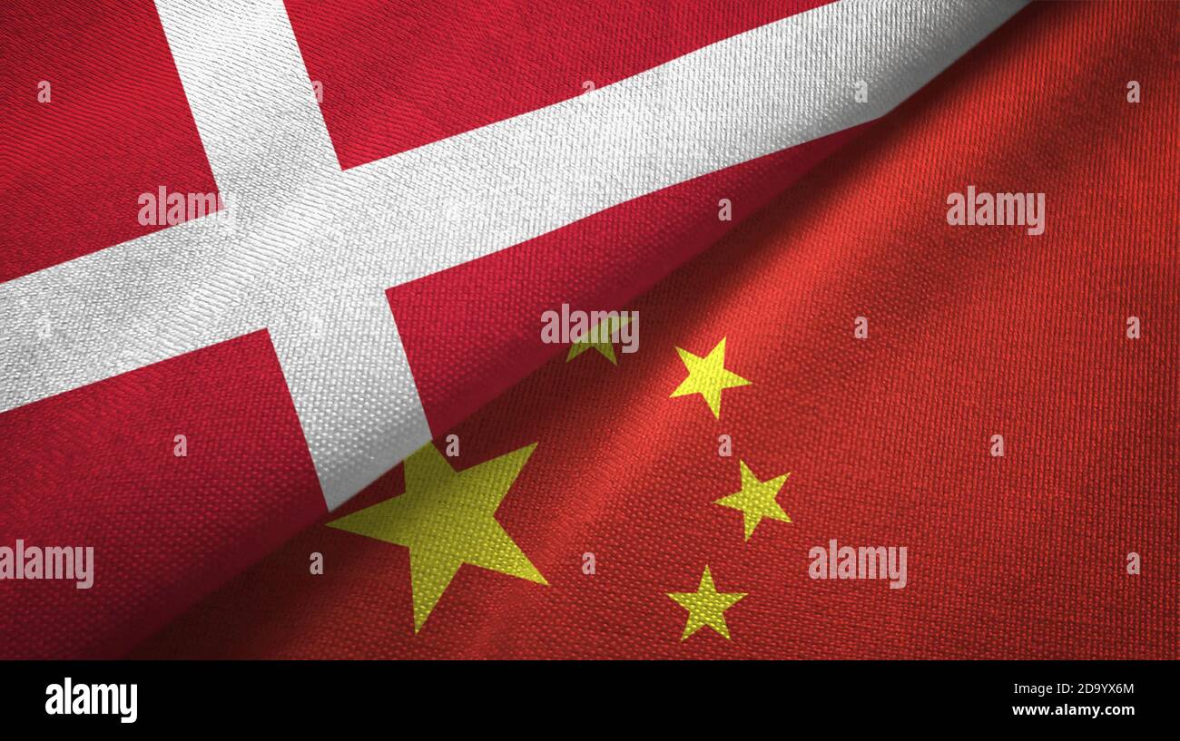 China denmark flag hi-res stock photography and images - Alamy