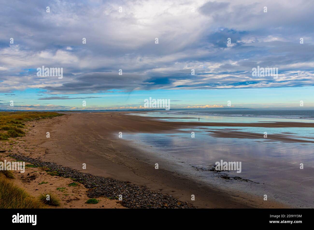 Goswick Sands, Holy island north shore, Northumberland, UK Stock Photo ...