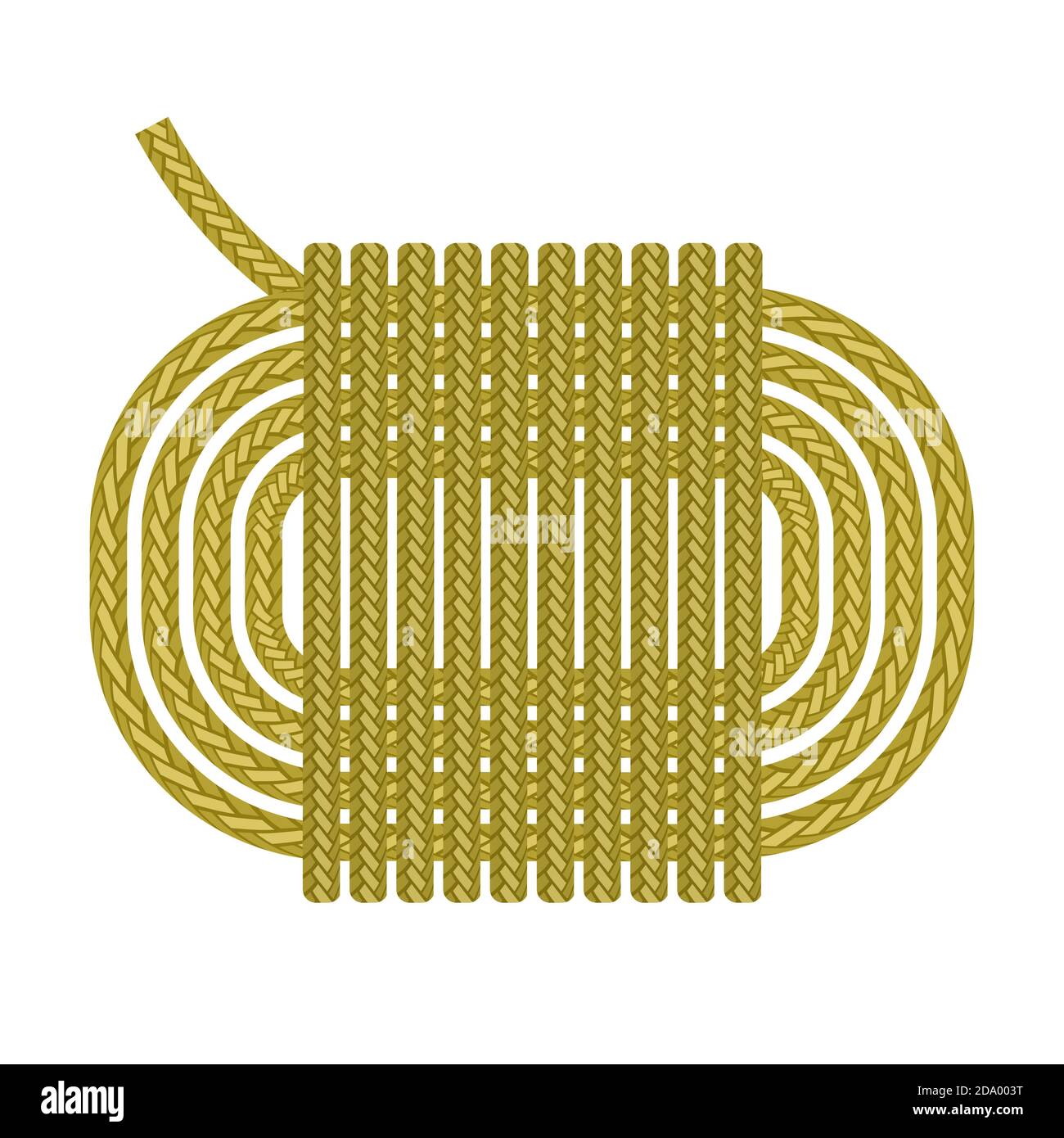 Ship Rope Roll Icon Isolated on White Background Stock Photo - Alamy