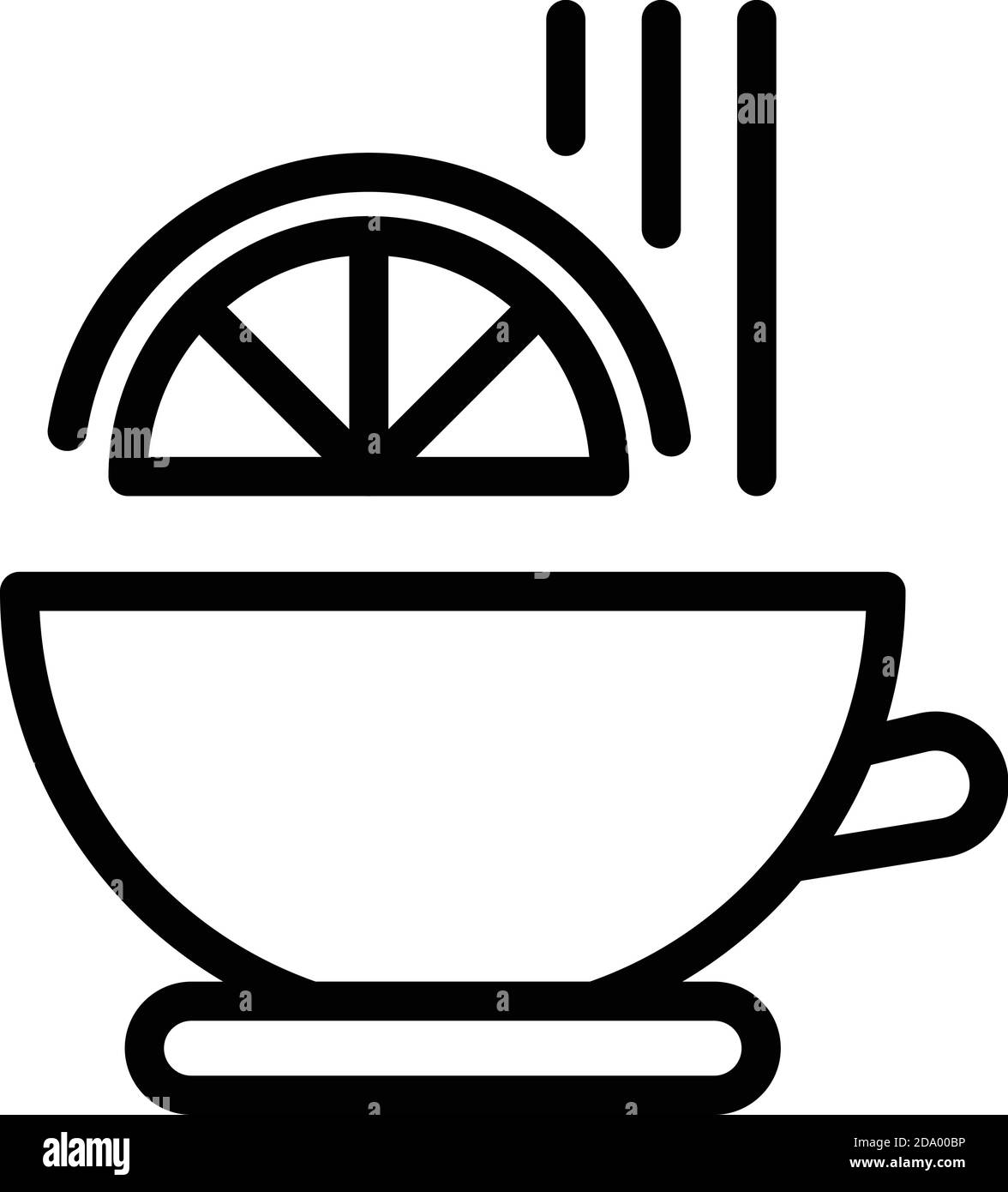 Lemon tea icon. Outline lemon tea vector icon for web design isolated ...