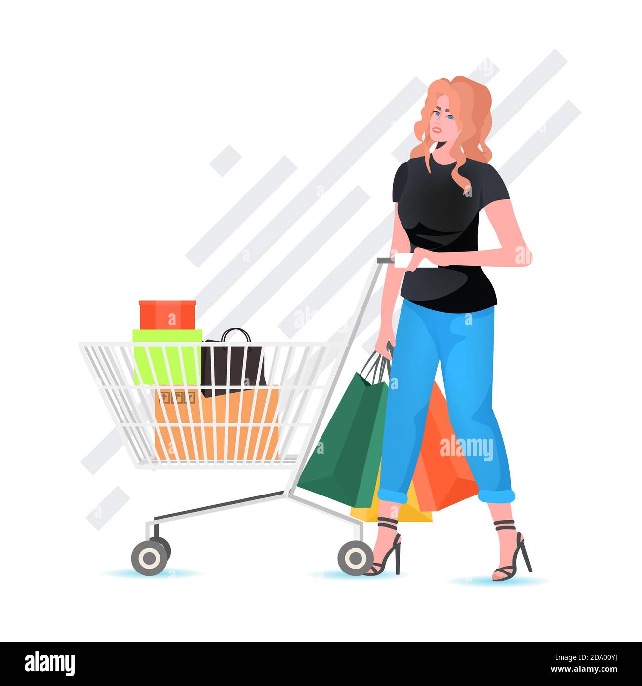 Sales Promotion Girl Vector Clipart