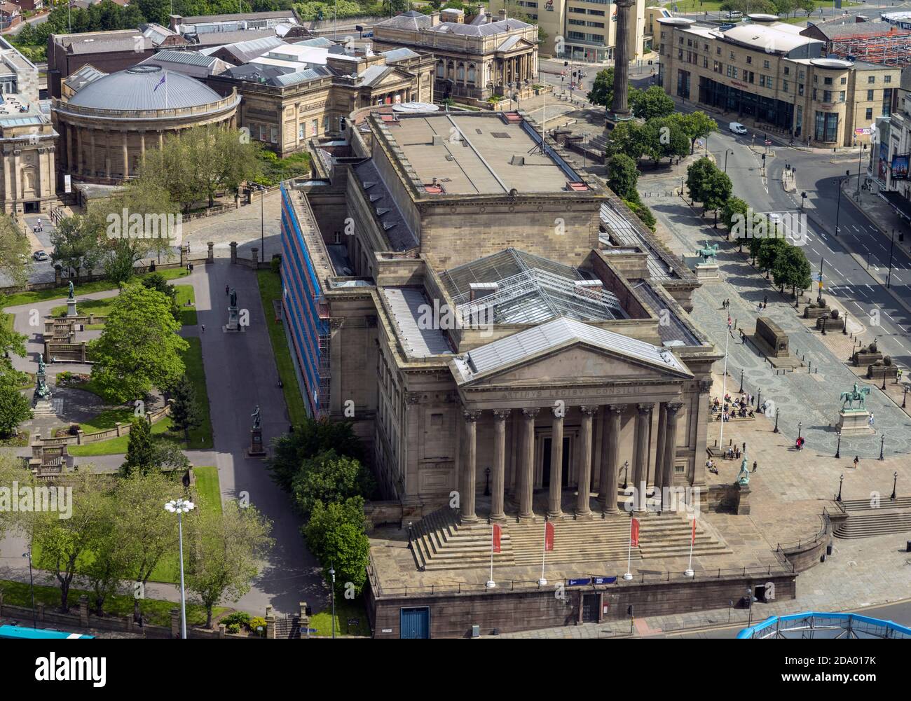 An aerial view St George's Hall, Liverpool - opened in 1854, it is ...