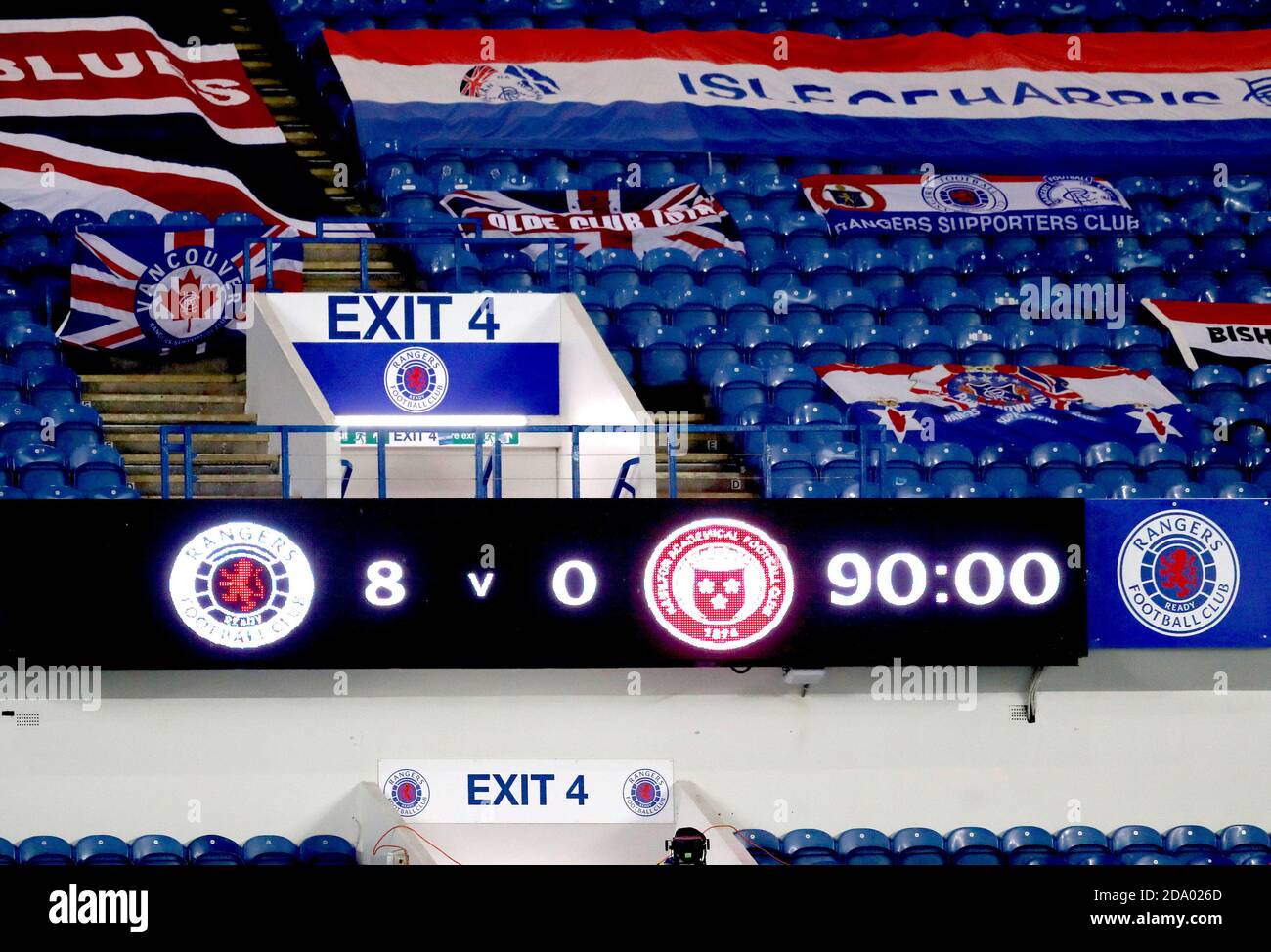 The final score is shown on screen at the end of the Scottish ...