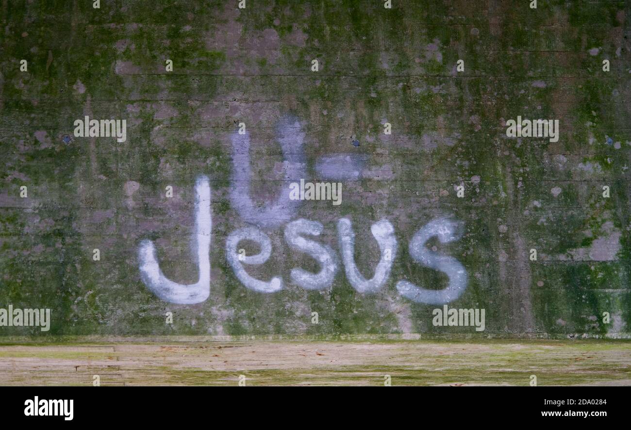 Word jesus on black hi-res stock photography and images - Alamy