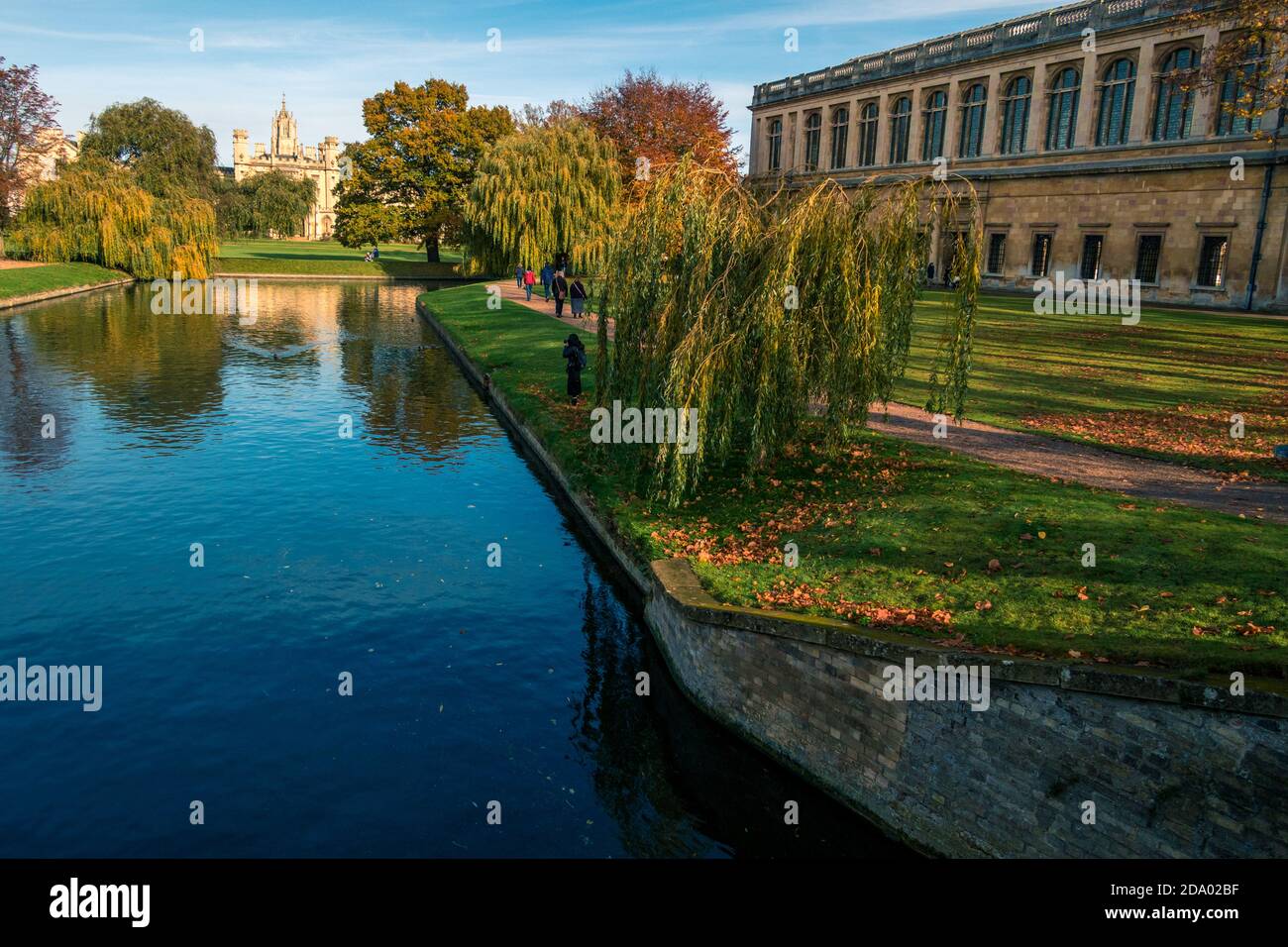 River Cam in Cambridge looking towards St Johns College and on the ...