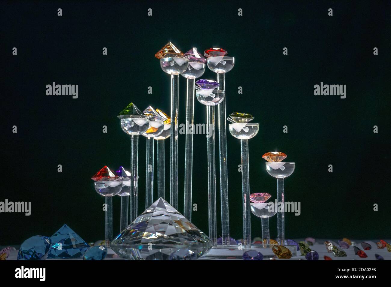 beautiful diamonds are show on the diamond showcase Stock Photo - Alamy