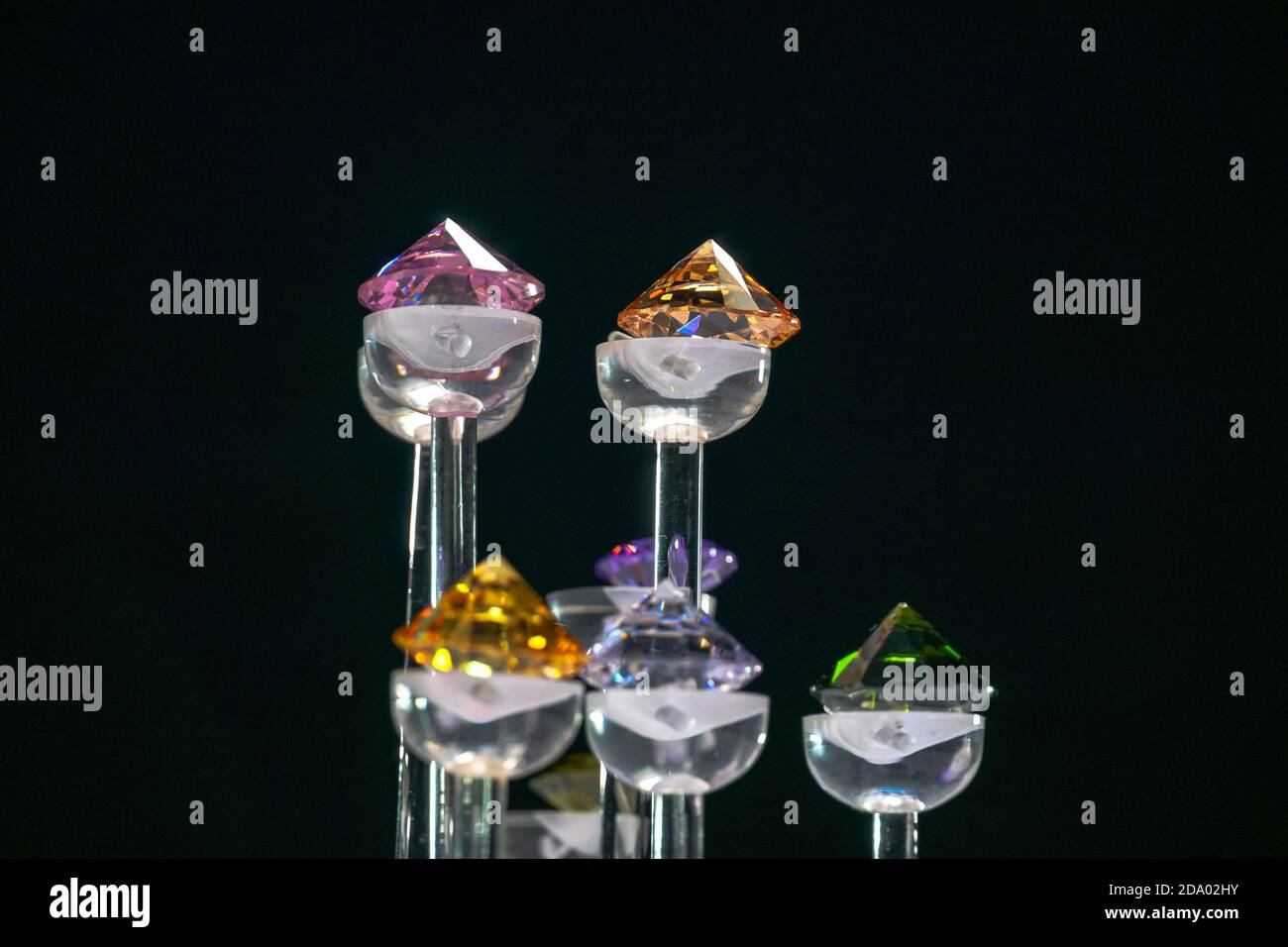 beautiful diamonds are show on the diamond showcase Stock Photo - Alamy