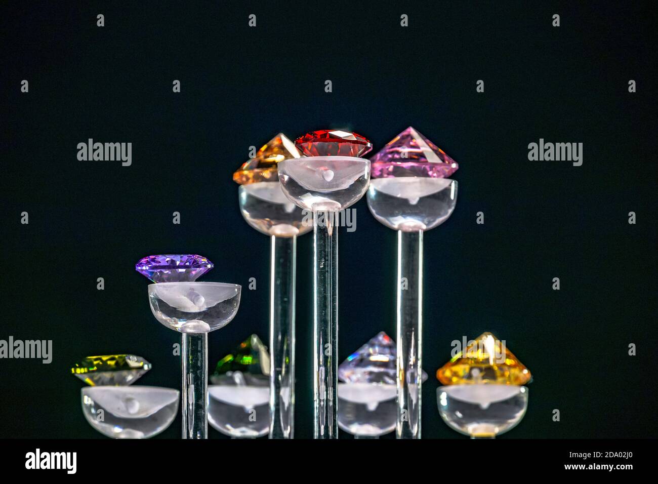 beautiful diamonds are show on the diamond showcase Stock Photo - Alamy