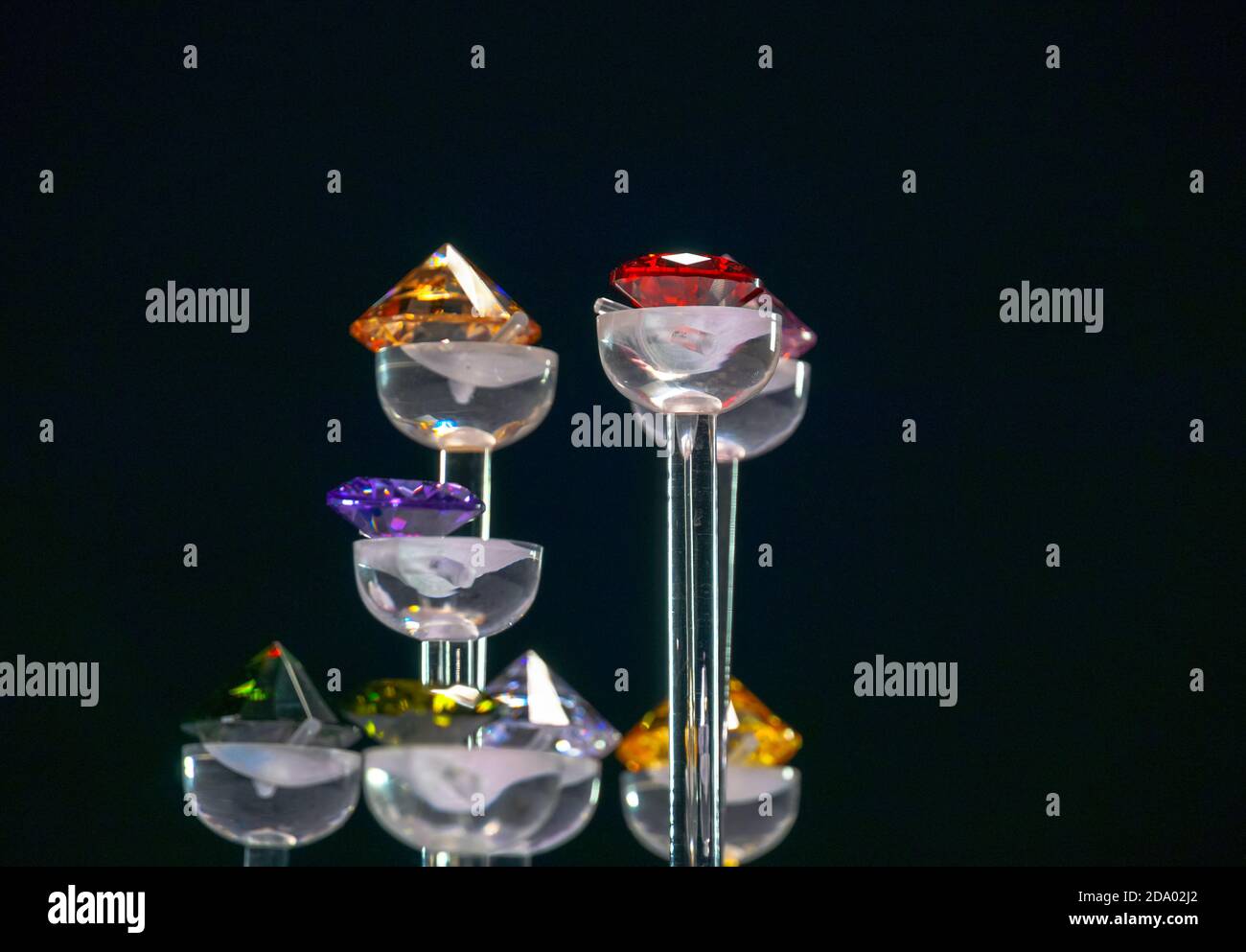 beautiful diamonds are show on the diamond showcase Stock Photo - Alamy