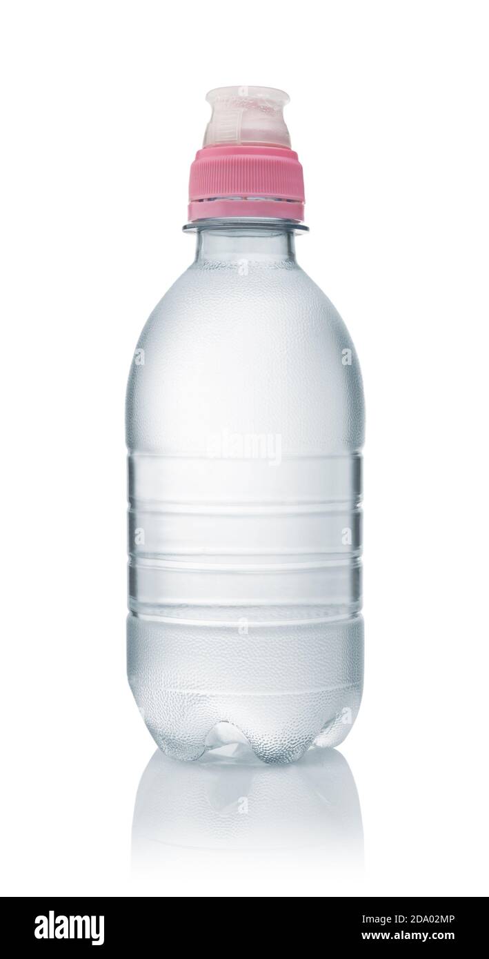 Small plastic bottle of mineral water isolated on white Stock Photo - Alamy