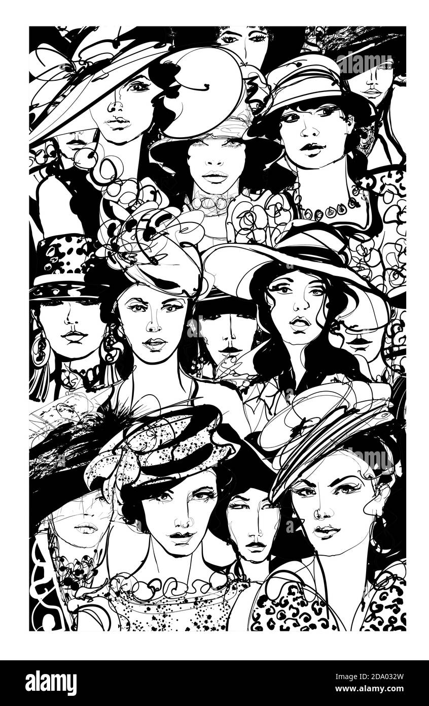 Diverse models fashion Stock Vector Images - Alamy