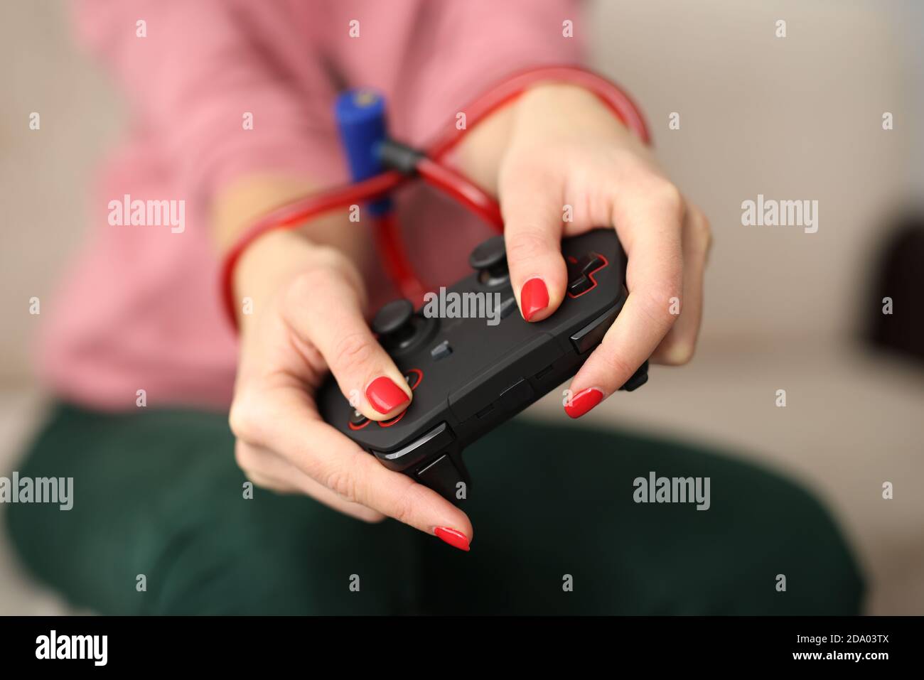 Hand tied rope woman hi-res stock photography and images - Alamy