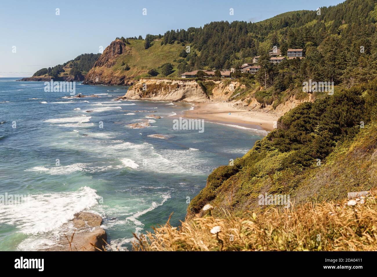 Oregon Coast landscape overlook in the Pacific Northwest, USA Stock ...